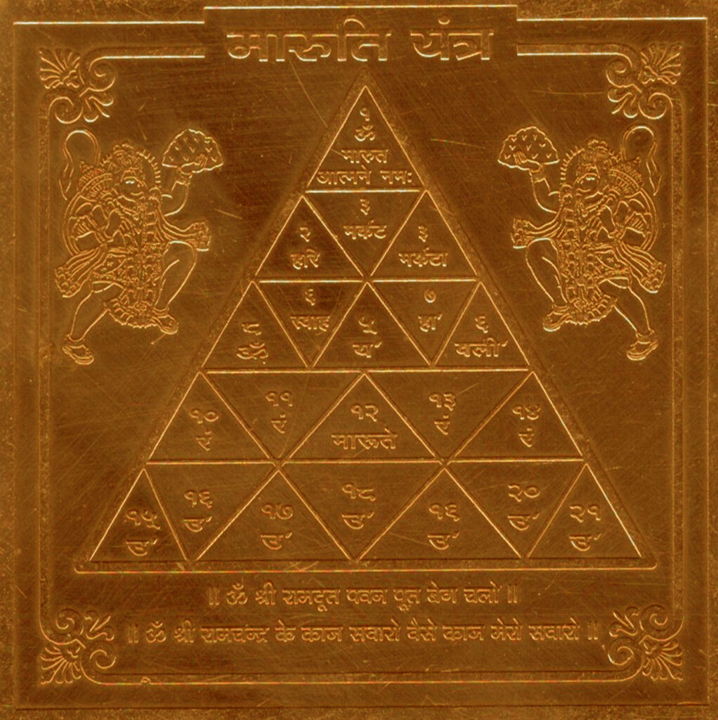 Maruthi Yantra Hanuman Yantram Anjaneyar Yendram In Copper – A2400 ...