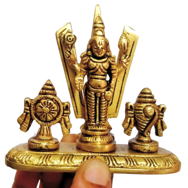 S9031-75 – Aadhyathmik Sankh Chakra Nama with Balaji Brass Idol ...